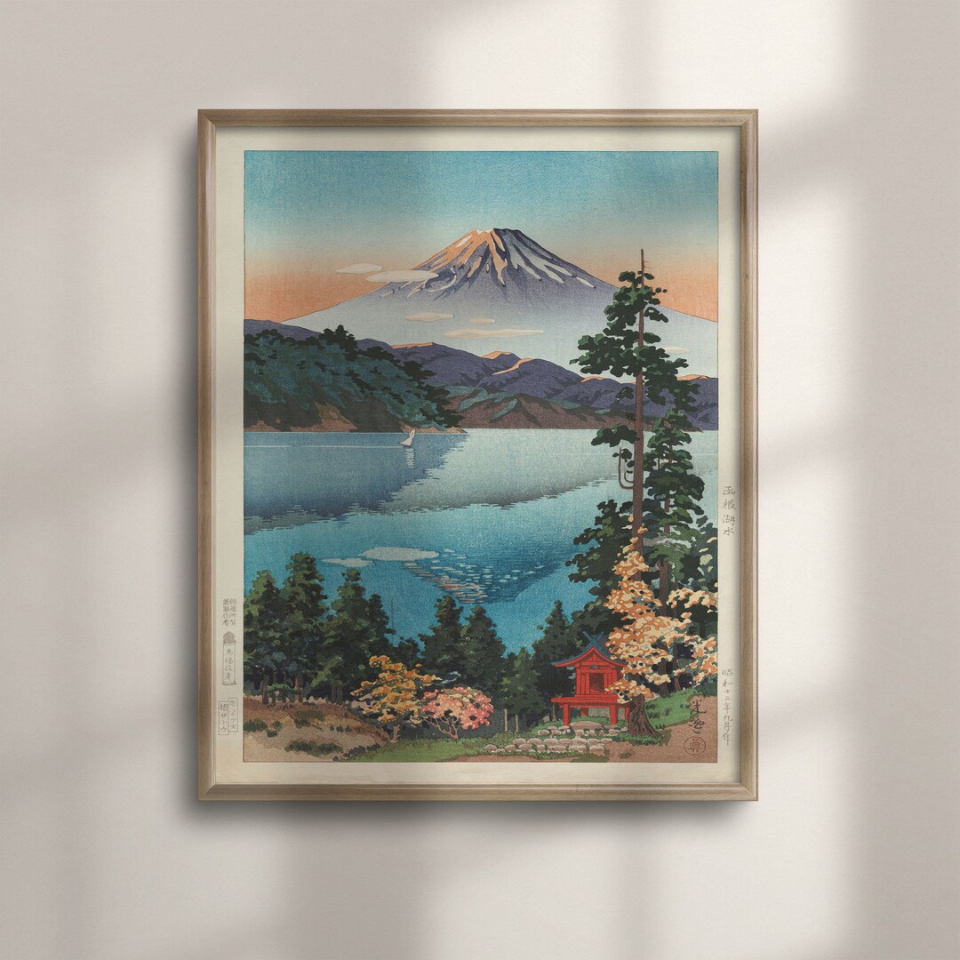 Autumn at Lake Ashi, Hakone Hills - Ukiyo-e Art, Tsuchiya Koitsu ...