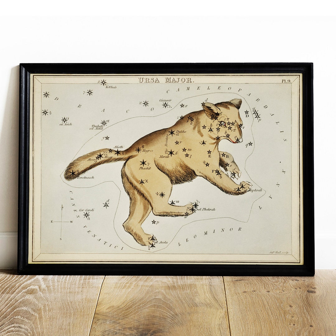 Ursa Major Print: Antique Zodiac Space Art - Etsy