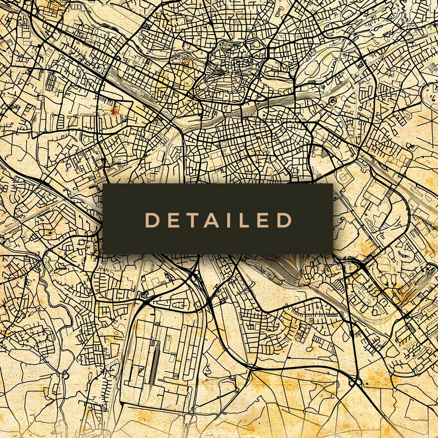 Nuremberg Vintage Map Poster Wall Art City Artwork Print | Etsy