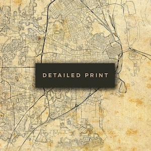 Mobile Vintage Map Poster Wall Art | City Artwork Print | Antique ...