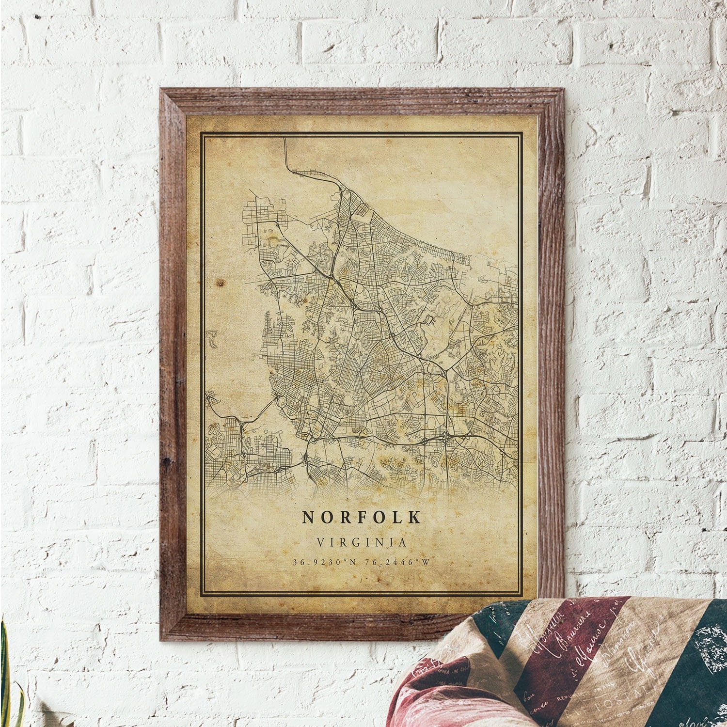 Norfolk Vintage Map Poster Wall Art City Artwork Print - Etsy