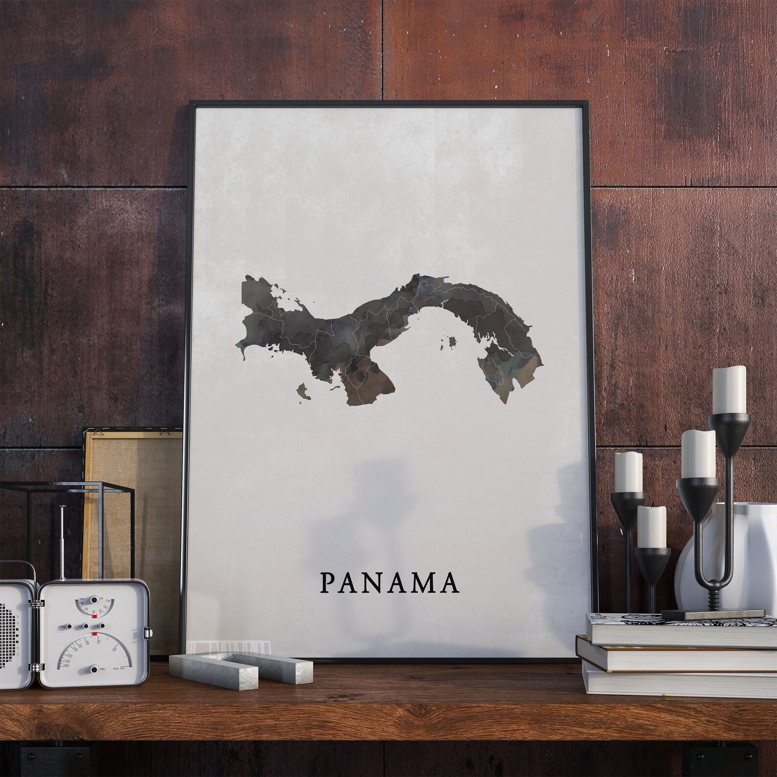 Panama Vintage Style Map Print Panama Map Poster Gift | Etsy