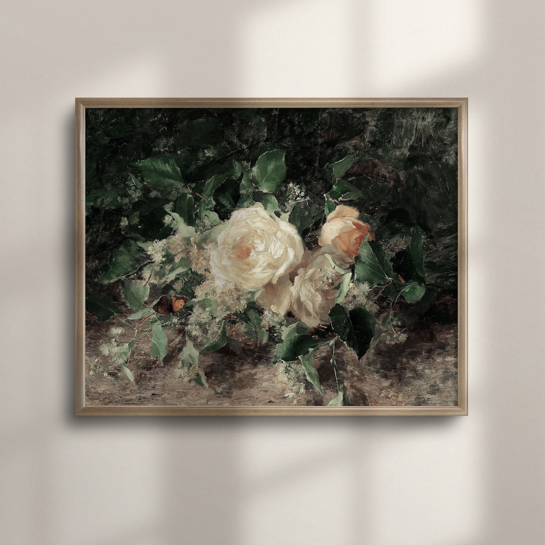 Antique Floral Painting: French Country Cottage Still Life Art - Etsy