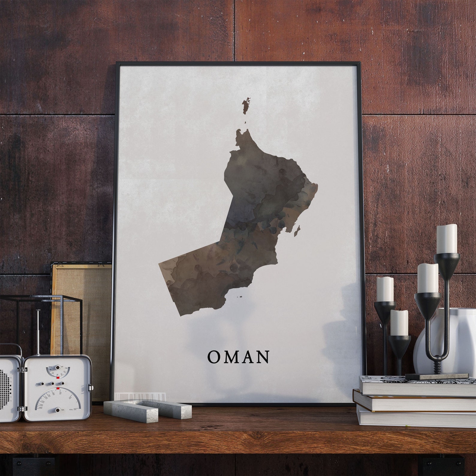Oman Vintage Style Map Print Oman Map Poster Gift Oman Wall - Etsy
