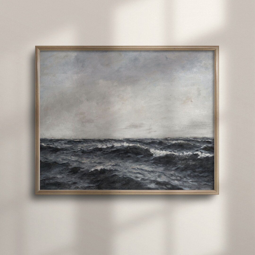 Vintage Seascape Painting: Coastal Ocean Antique Art - Etsy