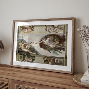 Creation of Adam Print: Sistine Chapel, Renaissance Wall Art - Etsy
