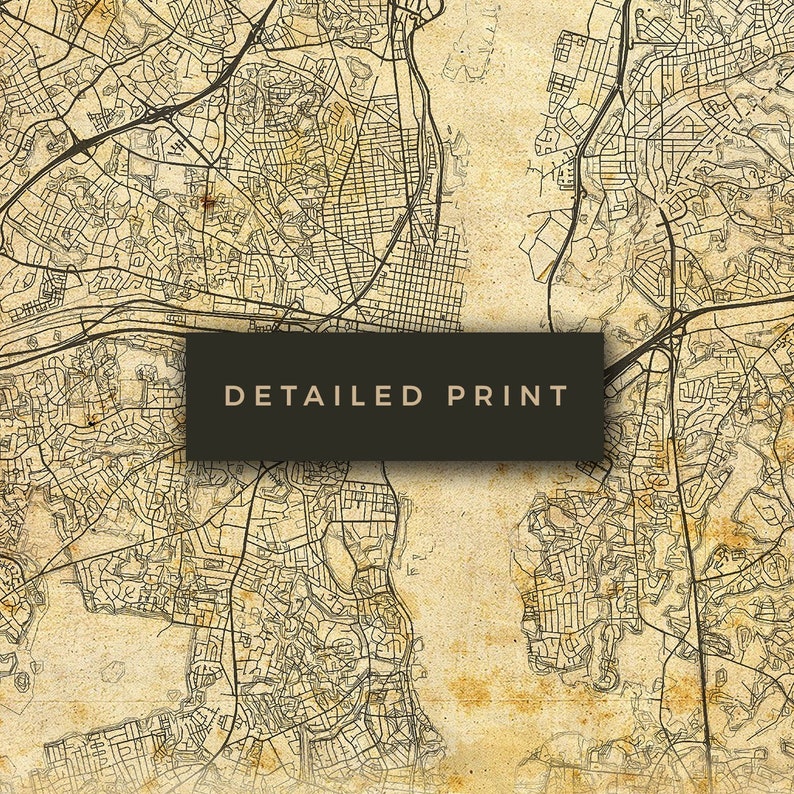 Alexandria Vintage Map Poster Wall Art City Artwork Print - Etsy