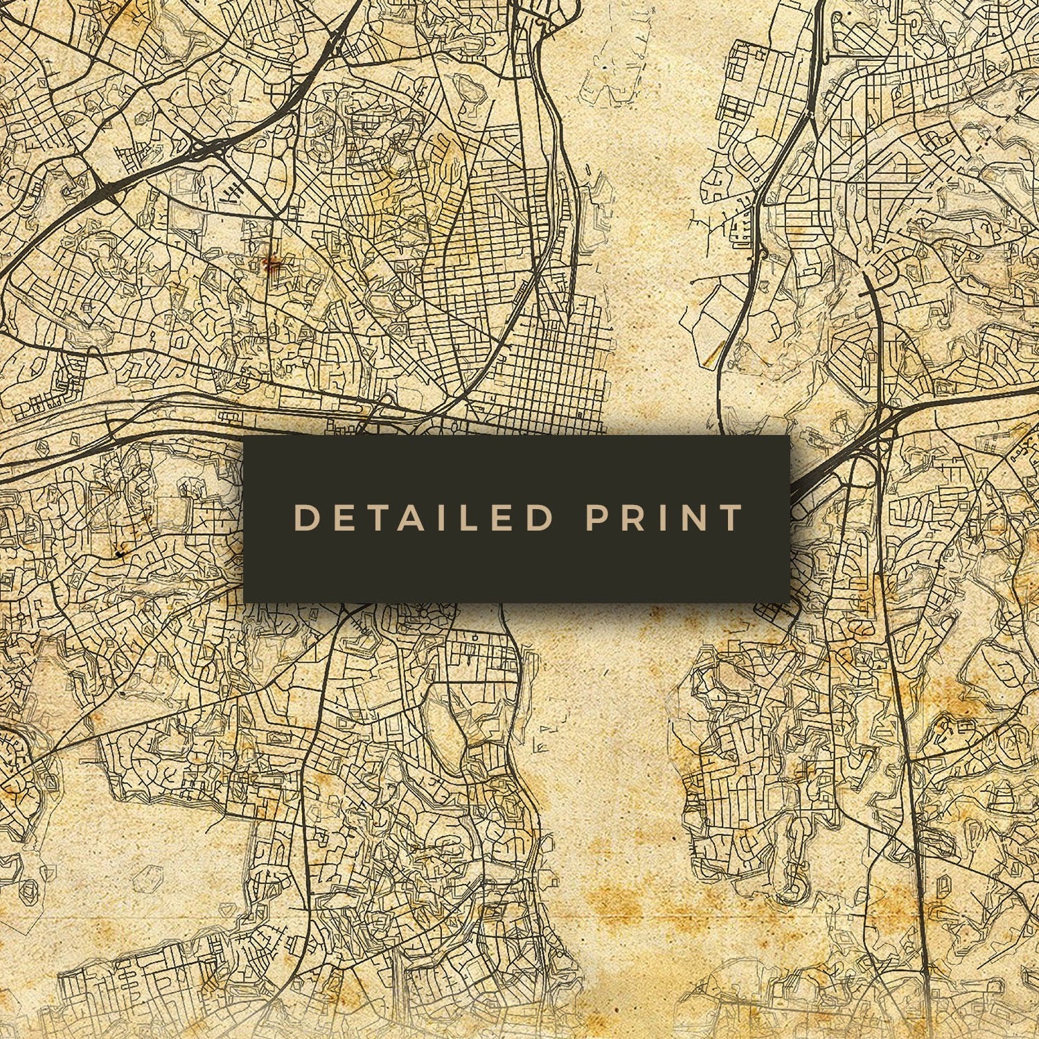 Alexandria Vintage Map Poster Wall Art City Artwork Print - Etsy