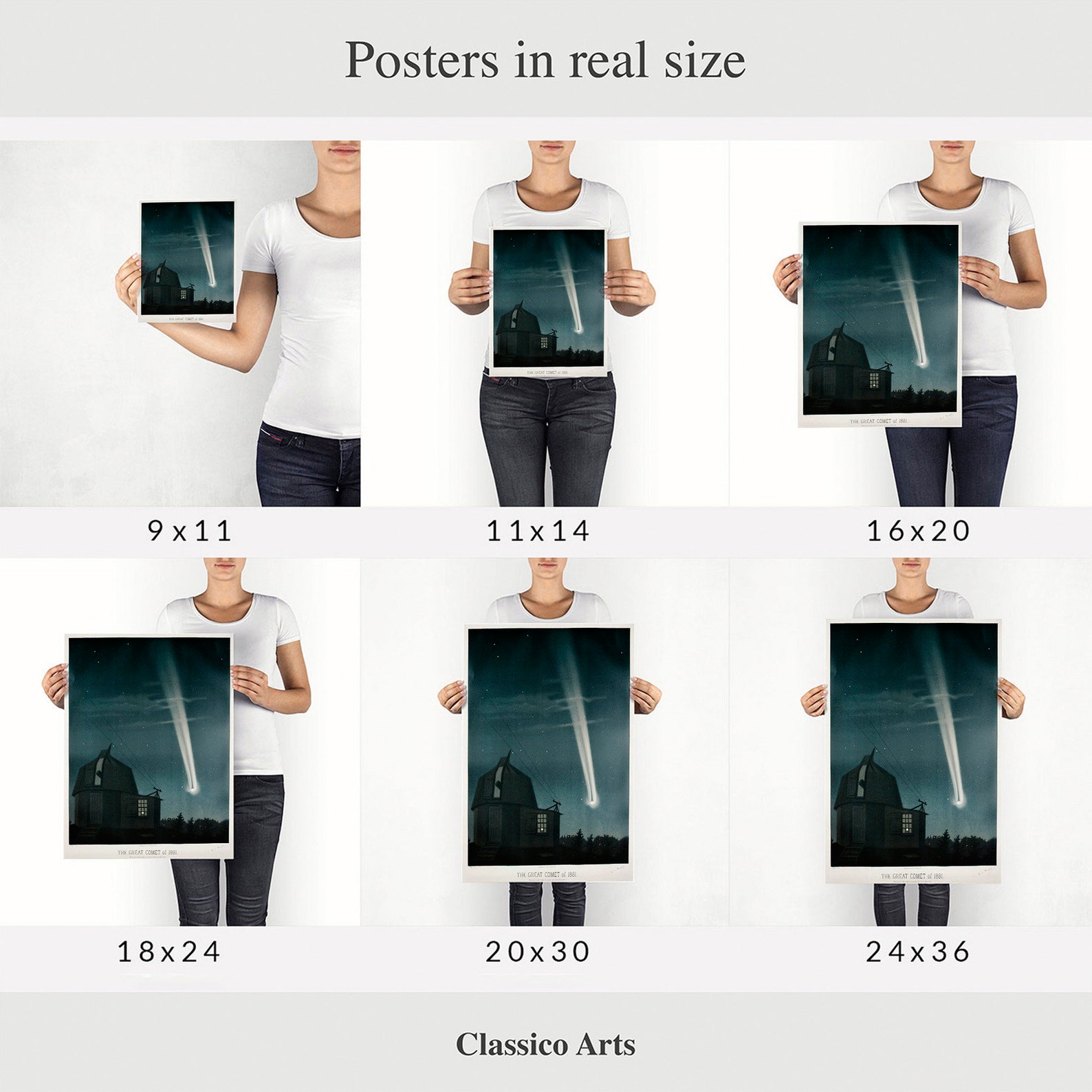 Comet Print Antique Space Painting Vintage Drawing Poster | Etsy