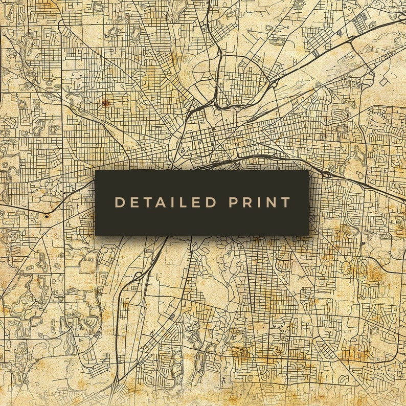 Dayton Vintage Map Poster Wall Art City Artwork Print - Etsy