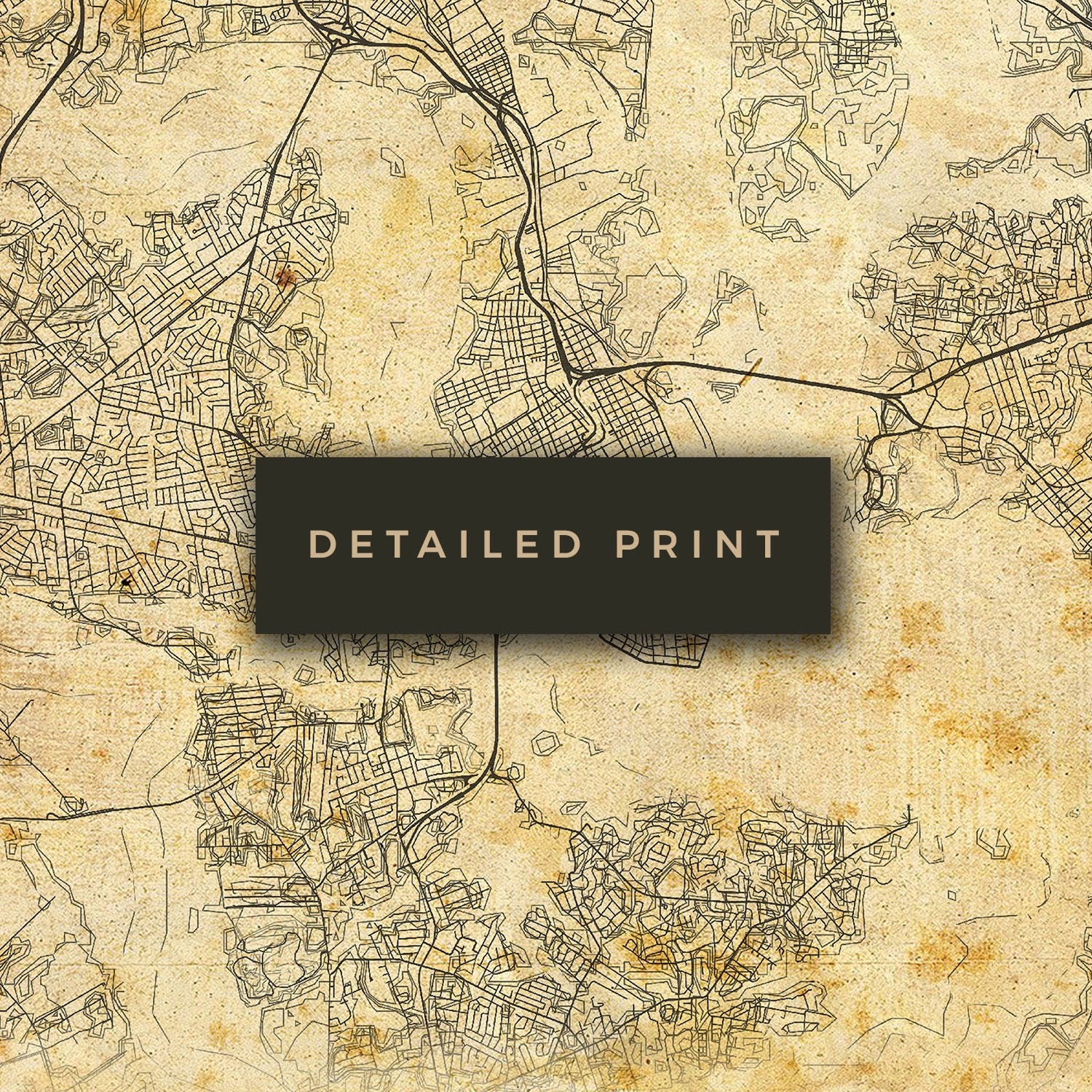 Charleston Vintage Map Poster Wall Art City Artwork Print - Etsy