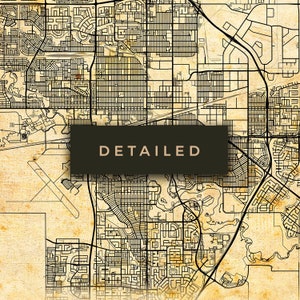 Regina Vintage Map Poster Wall Art | City Artwork Print | Antique ...