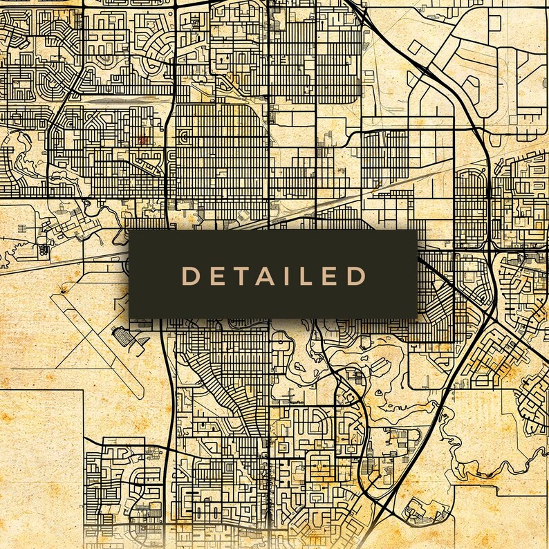 Regina Vintage Map Poster Wall Art City Artwork Print - Etsy