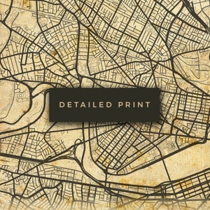Cambridge Vintage Map Poster Wall Art | City Artwork Print | Antique ...