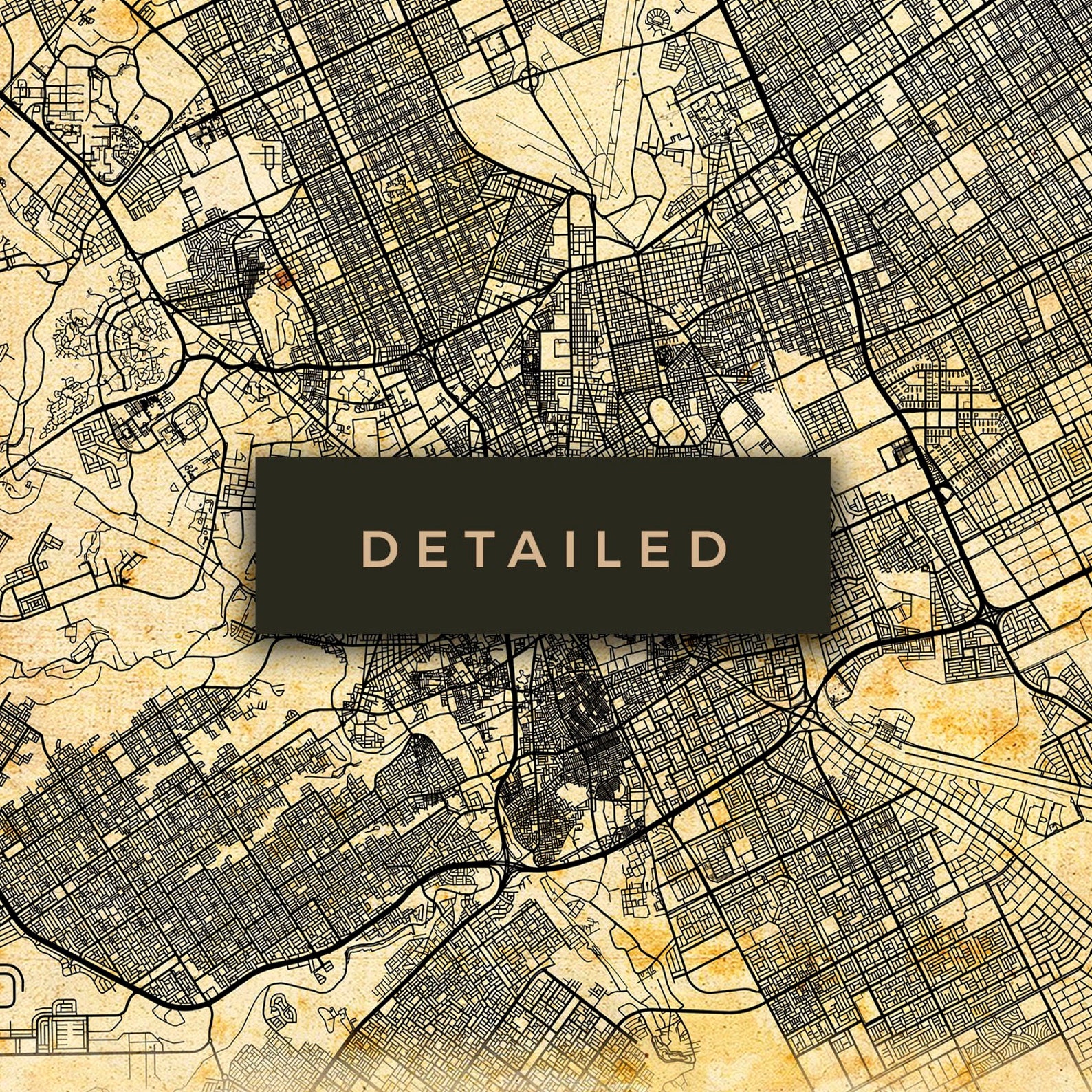 Riyadh Vintage Map Poster Wall Art City Artwork Print - Etsy