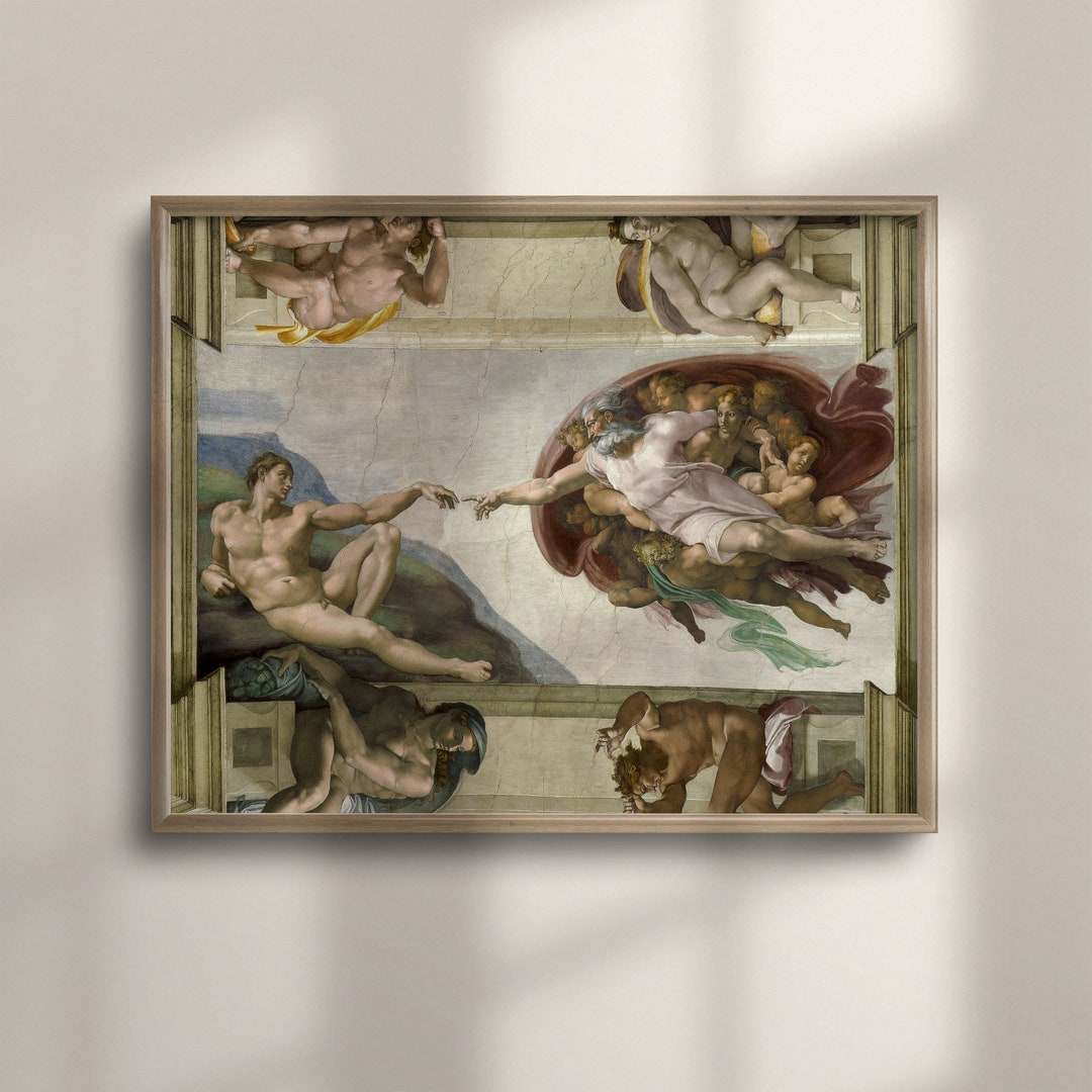 Creation of Adam Print: Sistine Chapel, Renaissance Wall Art - Etsy