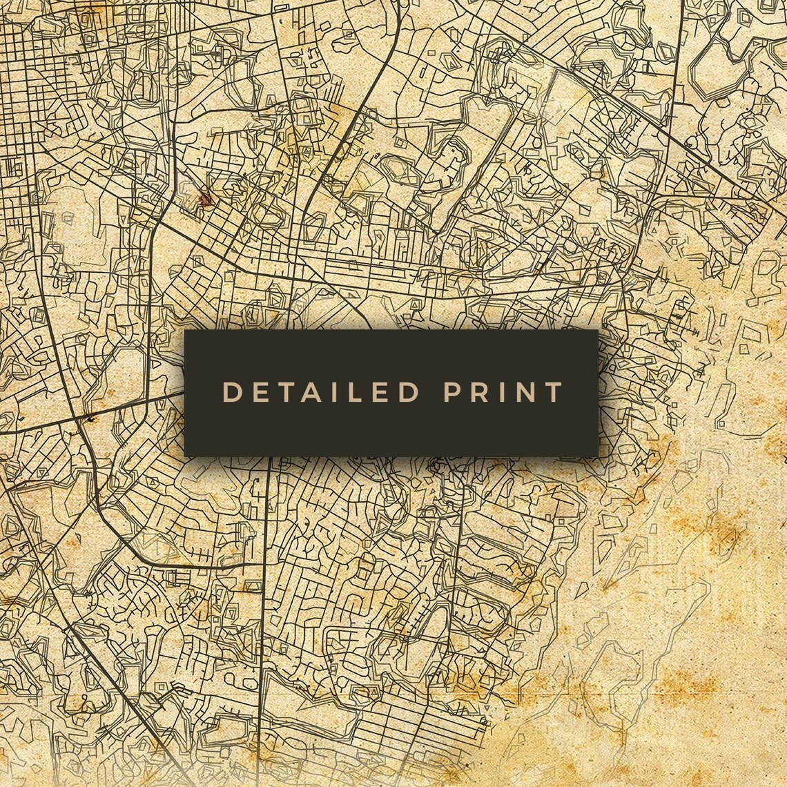 Wilmington Vintage Map Poster Wall Art City Artwork Print - Etsy