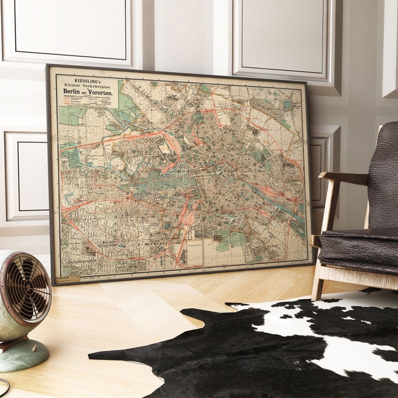 Old Map of Berlin, Germany 1904 Antique Vintage, AM36 - Etsy