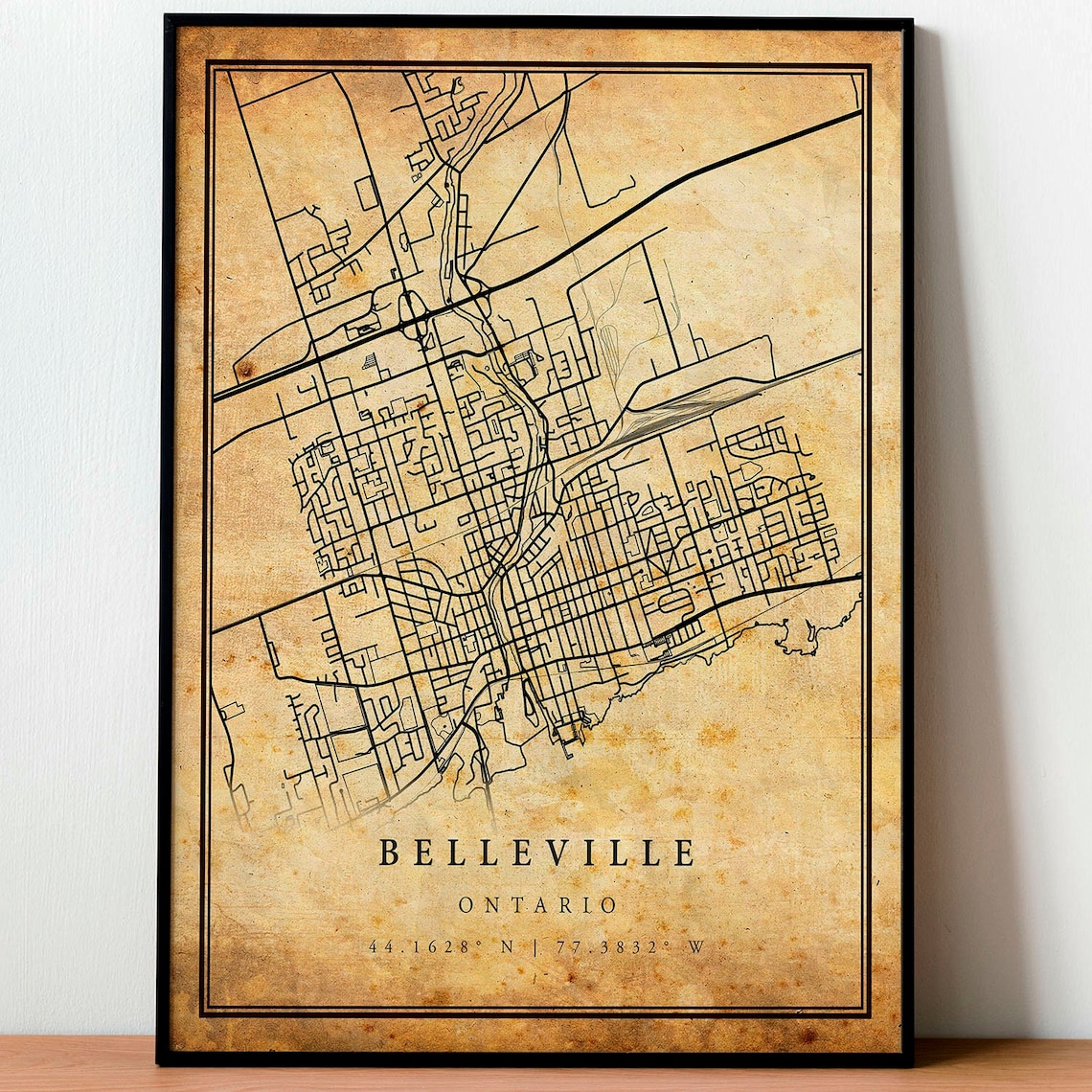 Belleville Vintage Map Poster Wall Art City Artwork Print - Etsy