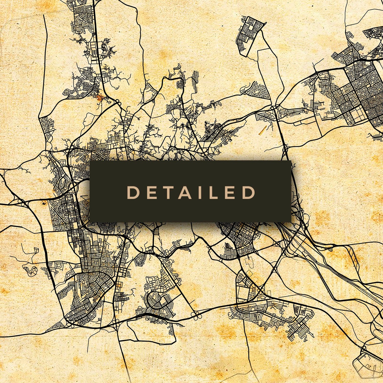 Mecca Vintage Map Poster Wall Art City Artwork Print - Etsy