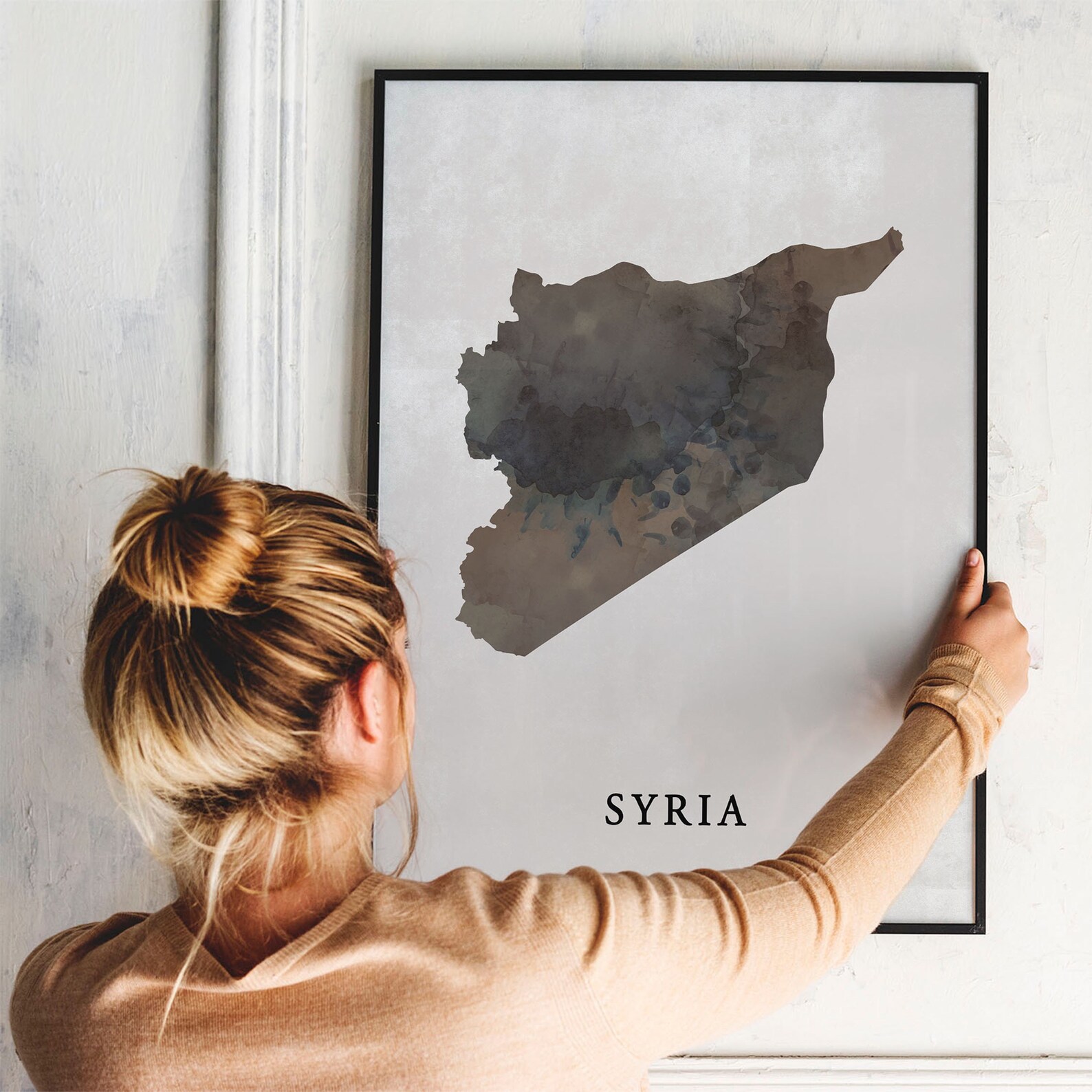 Syria Vintage Style Map Print Syria Map Poster Gift Syria - Etsy