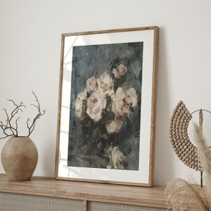 Vintage Floral Still Life Art, Pink Roses Botanical Print, French ...