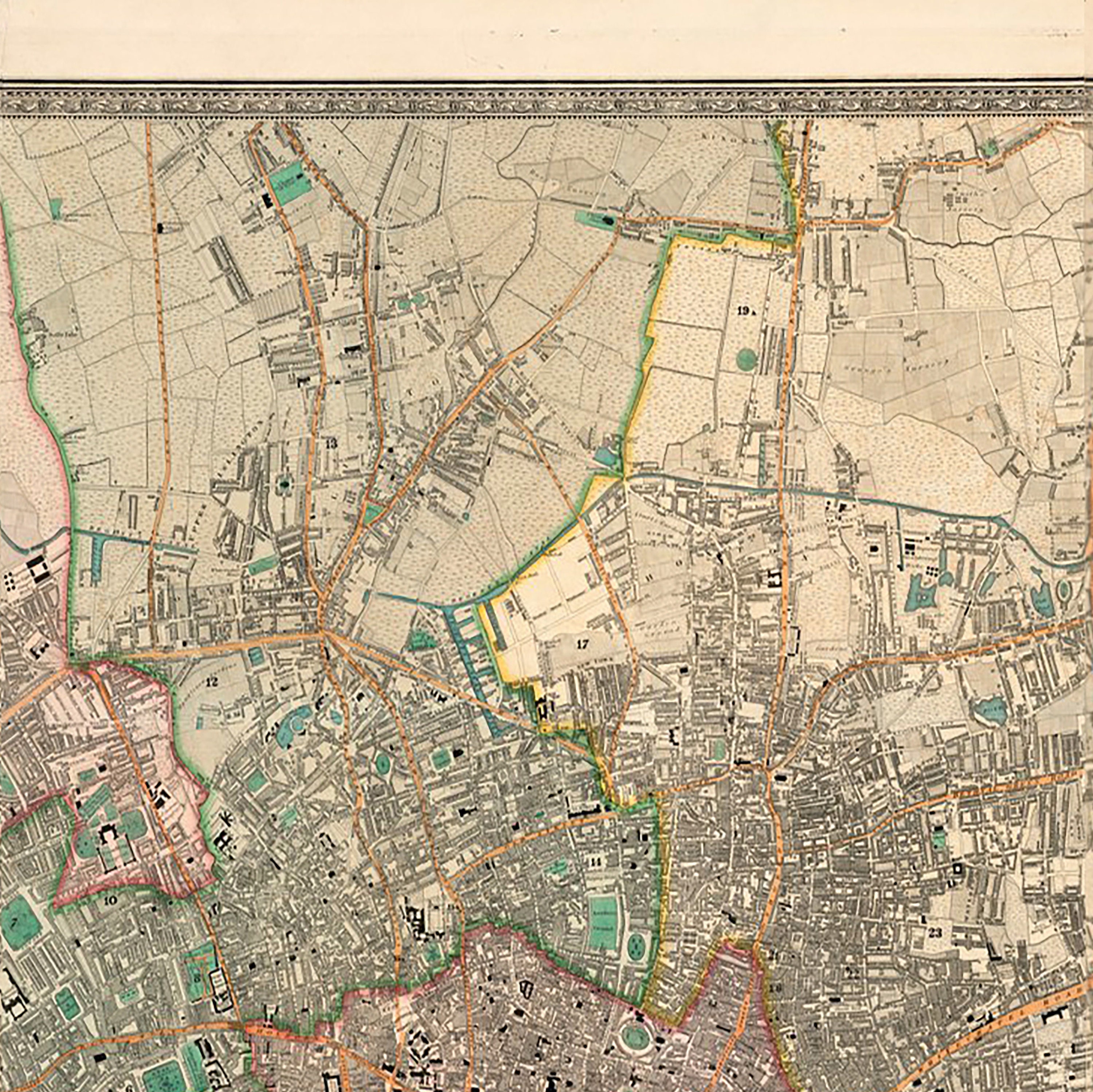 Victorian Old London Map 1830, England, AM35 - Etsy