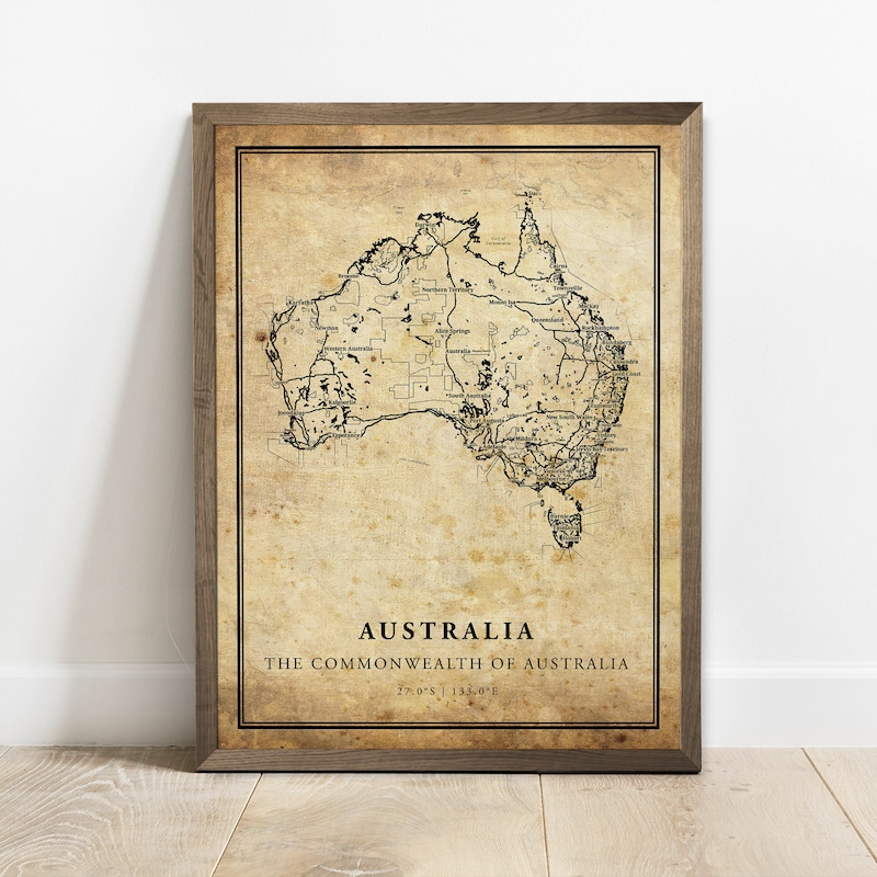 Australia Map Wall Decals - Etsy
