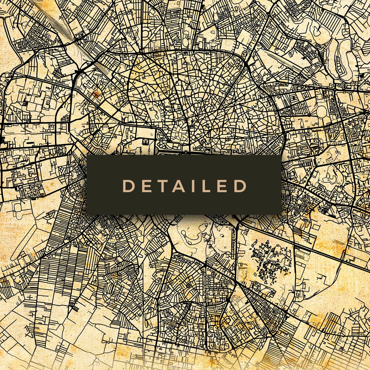 Bucharest Vintage Map Poster Wall Art City Artwork Print - Etsy