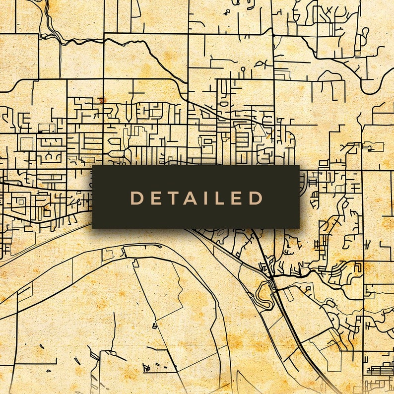 Maple Ridge Vintage Map Poster Wall Art City Artwork Print | Etsy