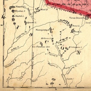 Map of the Upper Peninsula, Michigan MI, 1873. Restoration Hardware ...