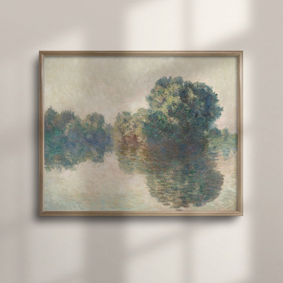 Monet Inspired Landscape Print: French Country Farmhouse Wall Art - Etsy
