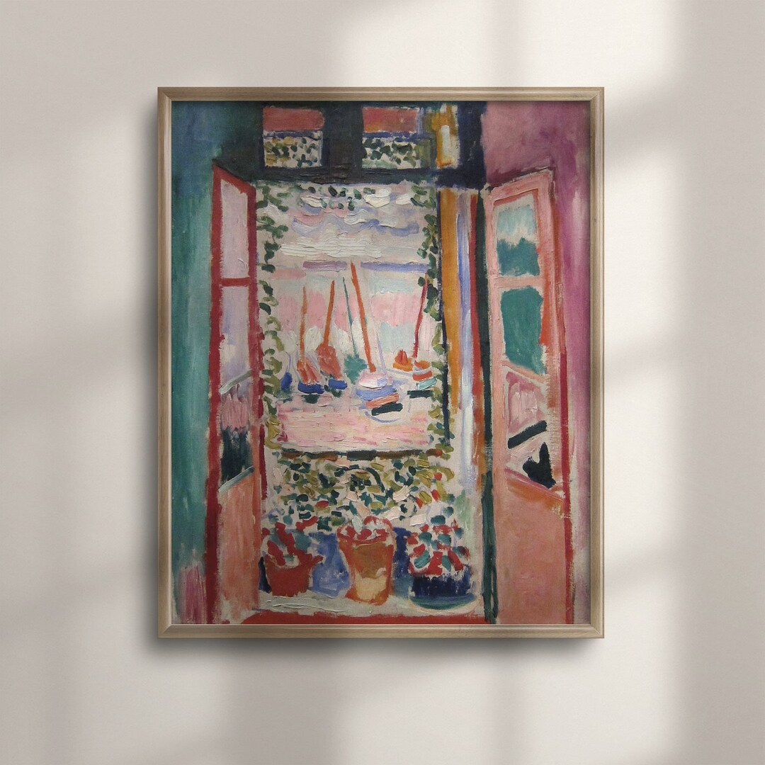 Vintage Matisse Exhibition Poster, Open Window Collioure Art Print ...
