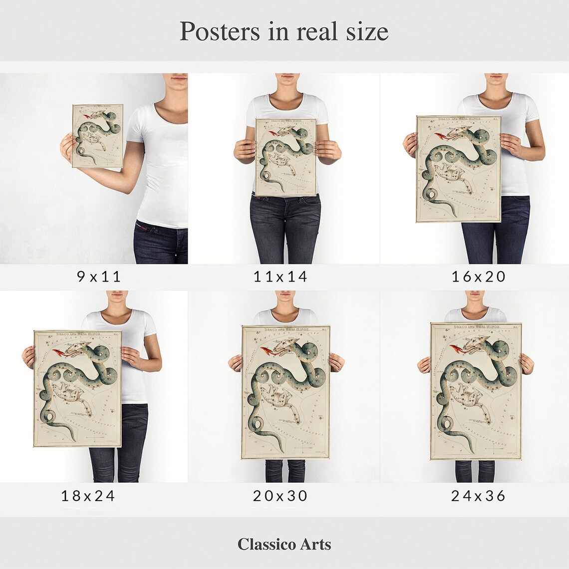 Draco Print Antique Space Painting Vintage Drawing Poster - Etsy