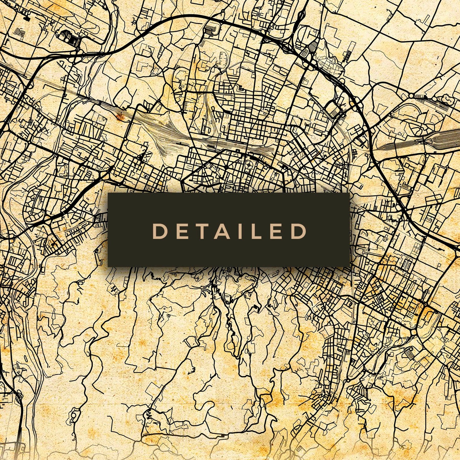 Bologna Vintage Map Poster Wall Art City Artwork Print - Etsy