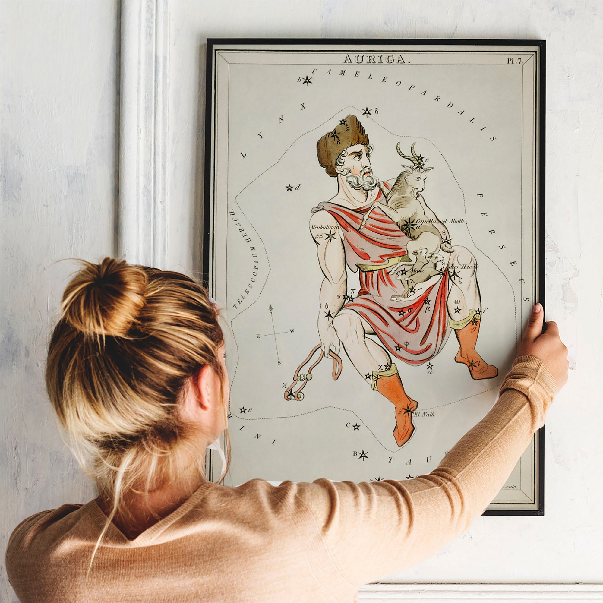 Auriga Print Antique Space Painting Vintage Drawing Poster - Etsy