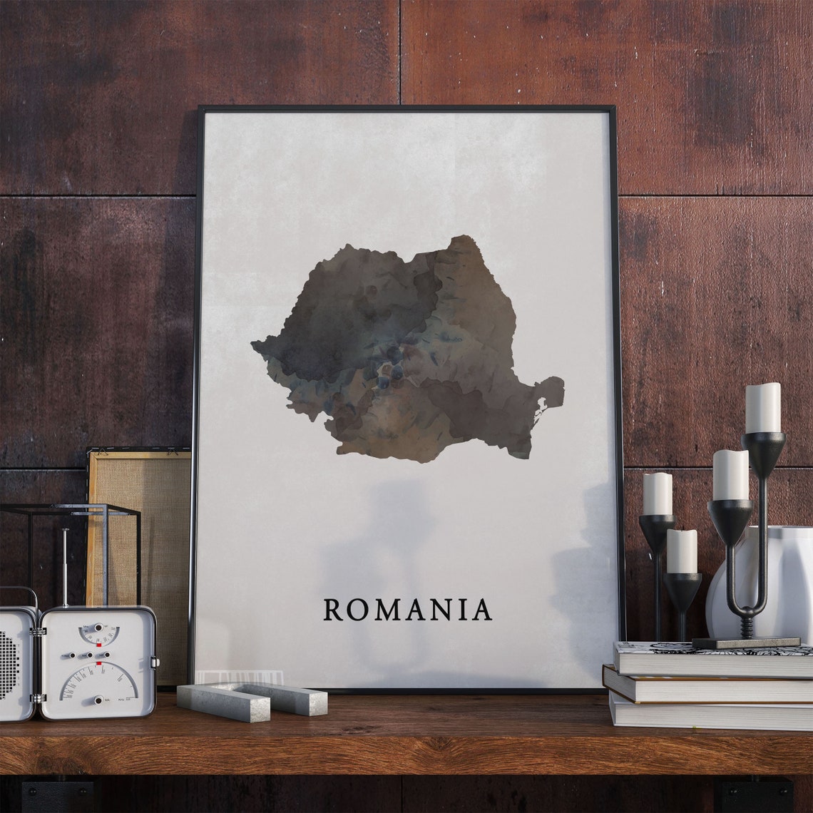Romania Vintage Style Map Print Romania Map Poster Gift - Etsy