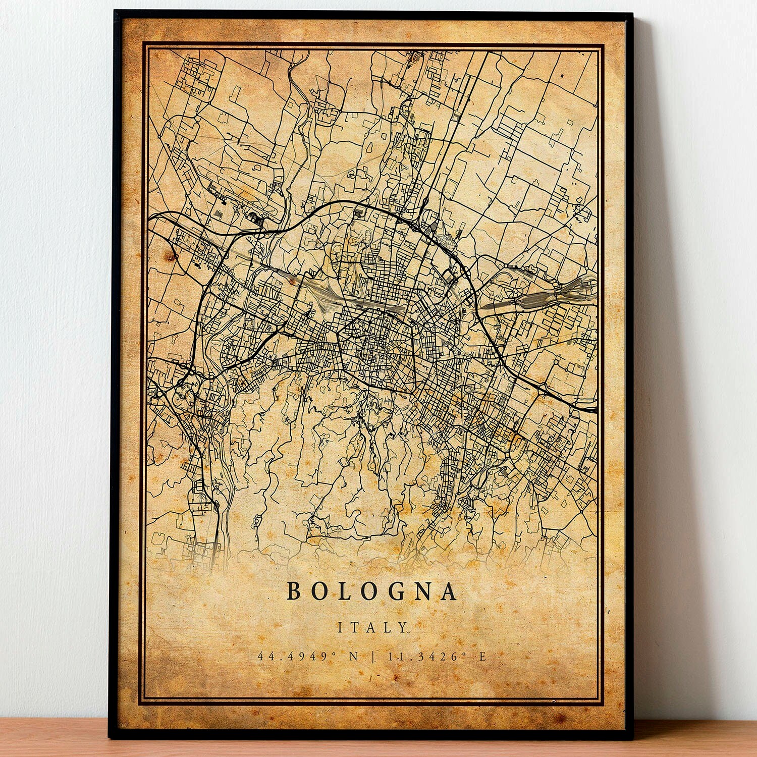 Bologna Vintage Map Poster Wall Art City Artwork Print - Etsy