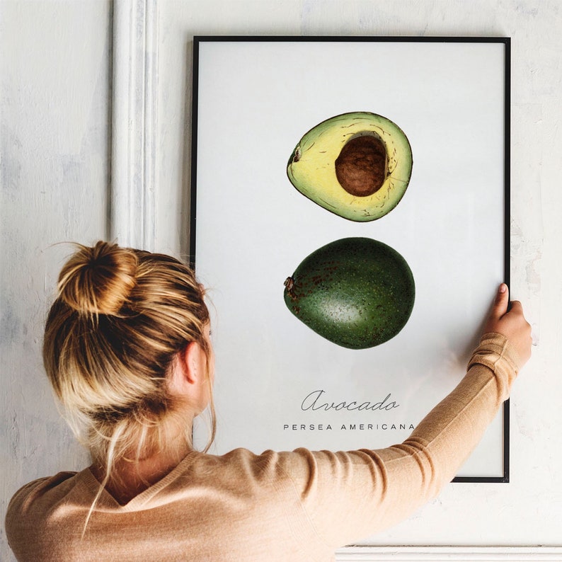 Avocado Print Vintage Kitchen Poster Wall Art Decor Avo - Etsy