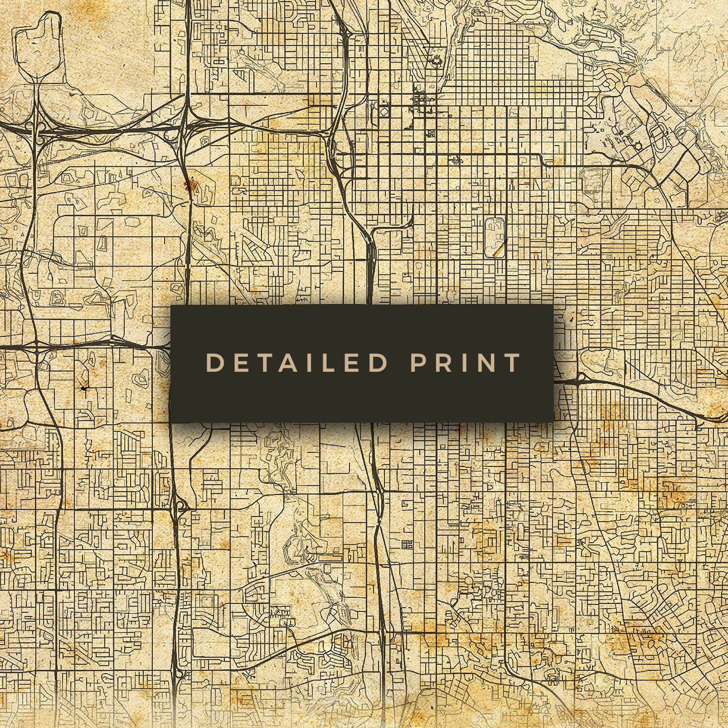 Salt Lake City Vintage Map Poster Wall Art City Artwork | Etsy