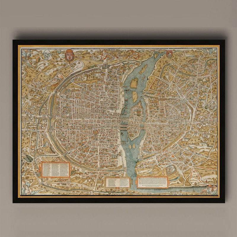 Map of Paris on Fabric - Etsy