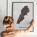 Lebanon Vintage Style Map Print Lebanon Map Poster Gift - Etsy