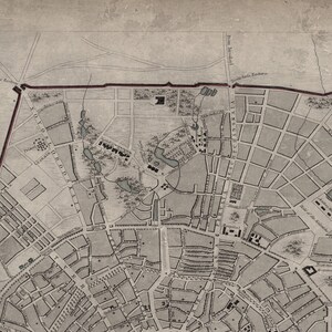 Moscow Map, Vintage Map of Moscow, Russia, Vintage Wall Art, Home Decor ...