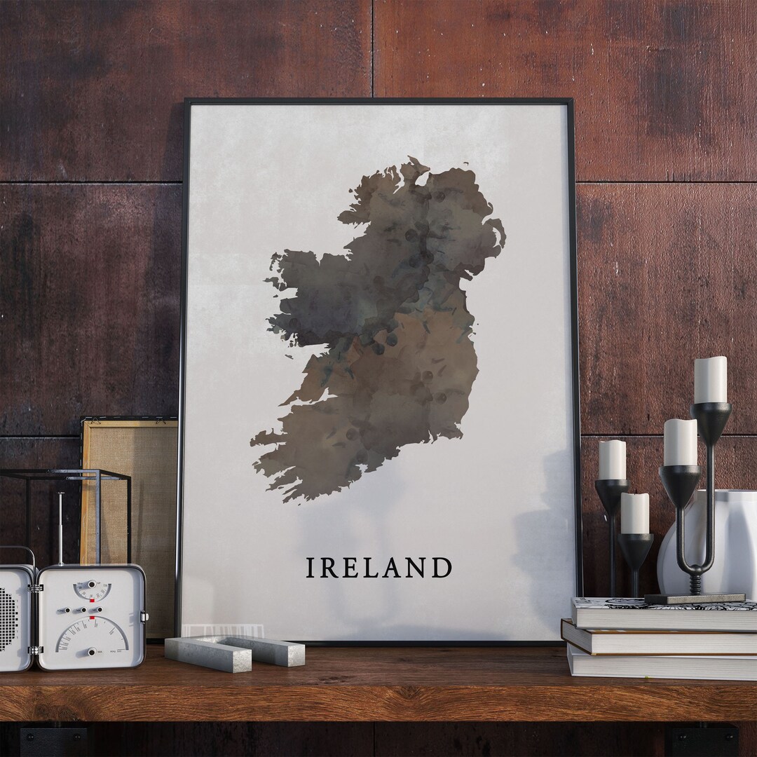 Ireland Vintage Style Map Print, Ireland Map Poster, Gift, Ireland Wall ...