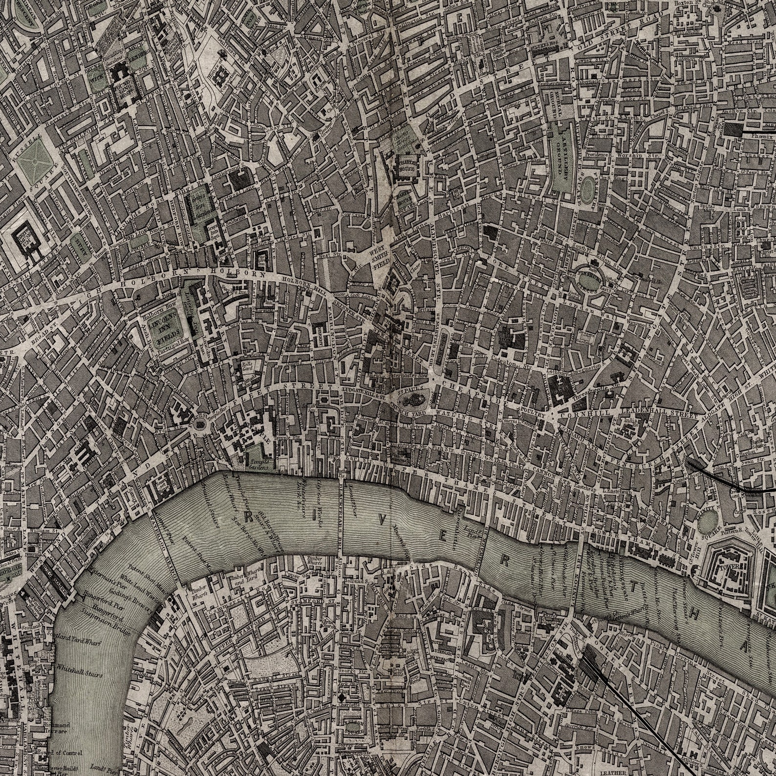 London Map Vintage Map of London England Vintage Wall Art | Etsy