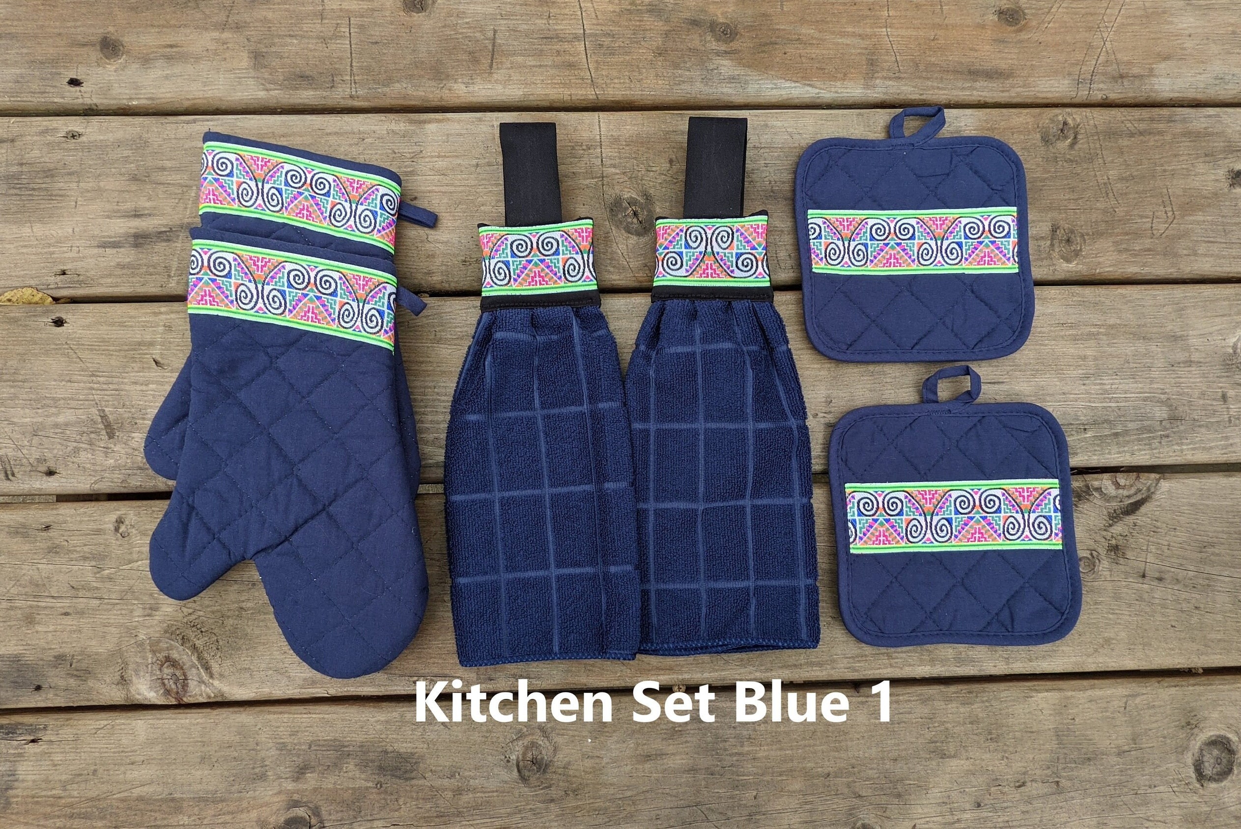 Hmong Embroidered Kitchen Apparel Sets - Etsy