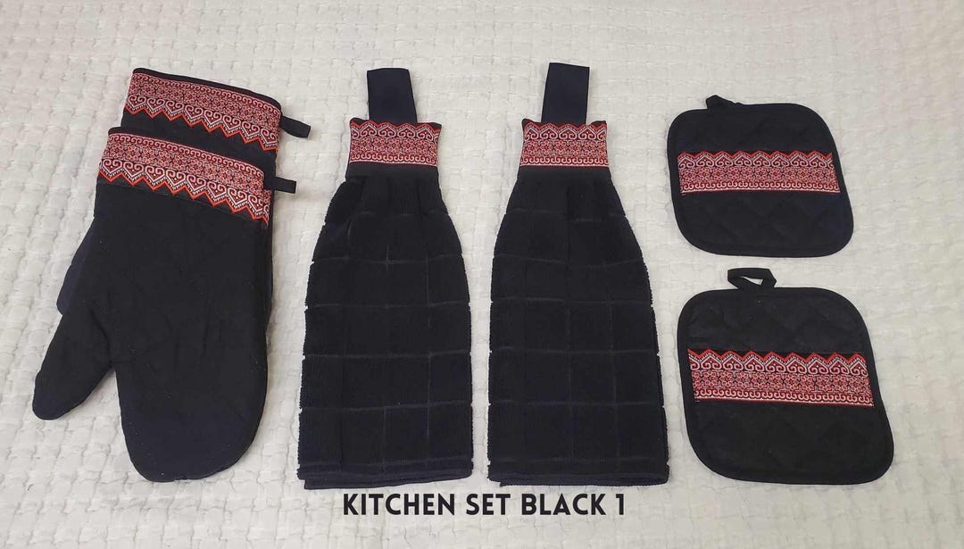 Hmong Embroidered Kitchen Apparel Sets - Etsy