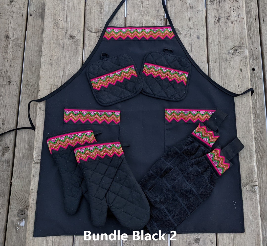 Hmong Embroidered Kitchen Apparel Bundle - Etsy