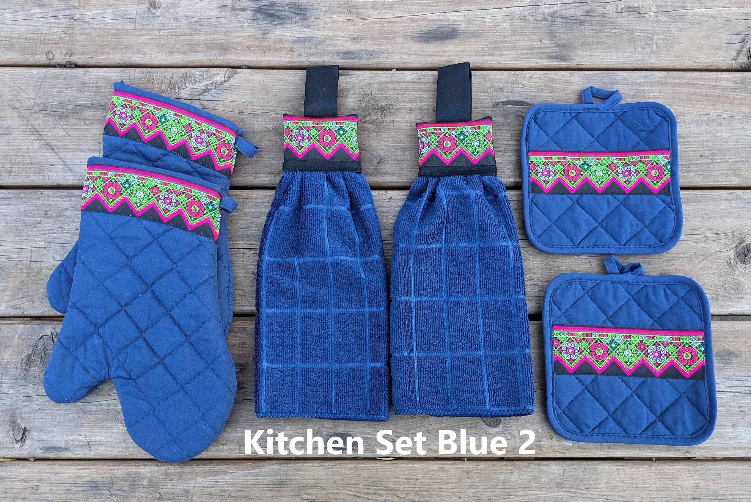 Hmong Embroidered Kitchen Apparel Sets - Etsy
