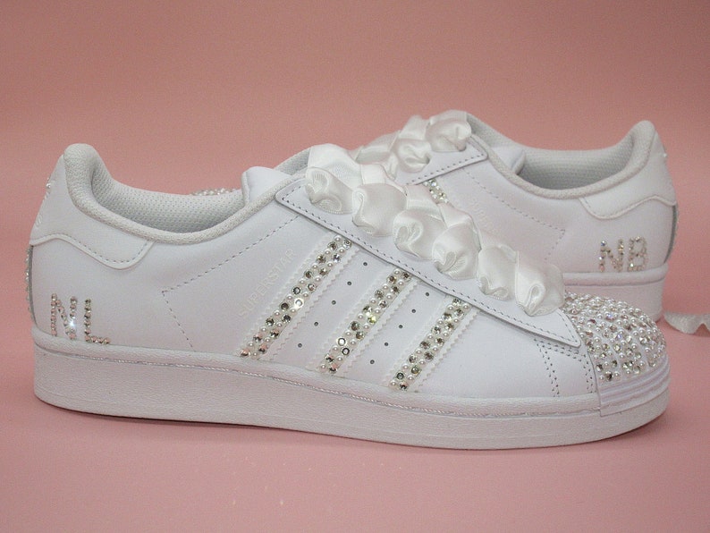 Wedding Custom Bridal Adidas Superstar Trainers Personalised - Etsy UK